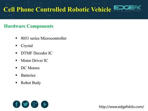 Cell Phone Controlled Robotic Vehicle Ppt