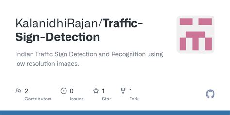 GitHub KalanidhiRajan Traffic Sign Detection Indian Traffic Sign Detection And Recognition