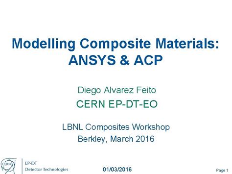 Modelling Composite Materials Ansys Acp Diego Alvarez Feito