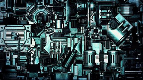 Wide Hi Tech Machinery Background Stock Illustration Illustration Of