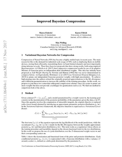 Improved Bayesian Compression Deepai