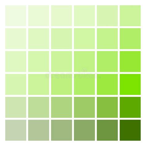 Shades Of Green Color Palette Grid Eps 10 Stock Vector Illustration Of Minimalist Artistic