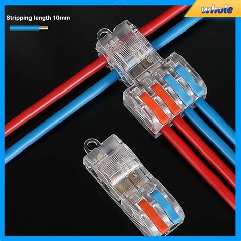Whole Mini Quick Terminal Block T Type Fast Connector Quick Electrical Cable Splice Push In