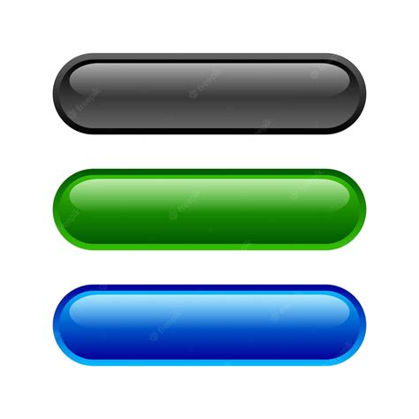 Premium Vector Blank Button Website Vector Template