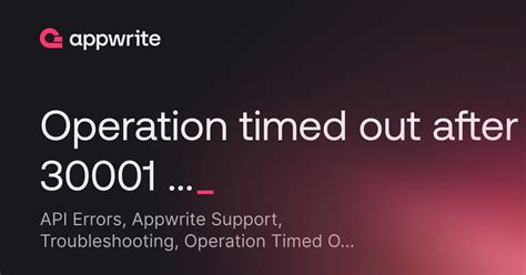 Operation Timed Out After 30001 Milliseconds With 0 Bytes Received With Status Code 0nerror