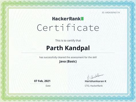 Parth Kandpal On Linkedin Just Completed My Java Basics Certification