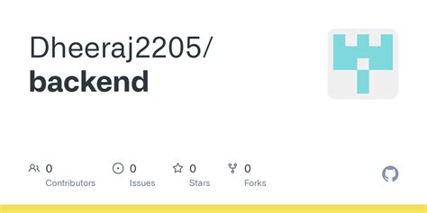 Github Dheeraj2205backend
