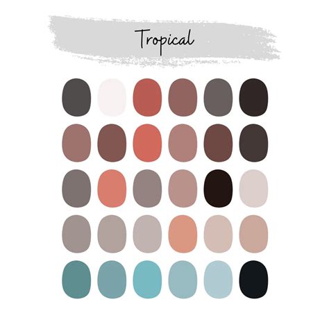 Procreate Color Palette Tropical Color Palette Procreate Brushes Etsy