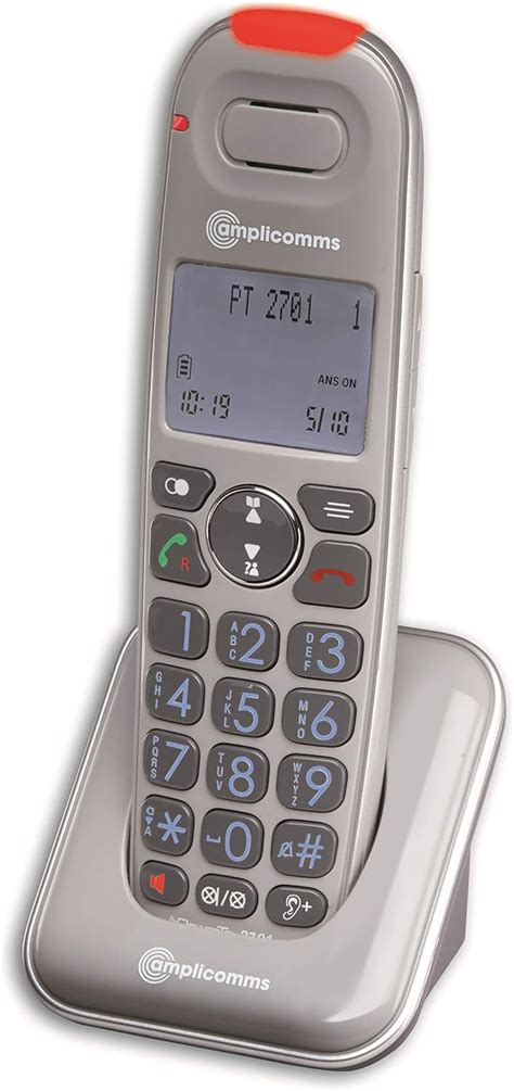 Amplicomms Powertel 2701 Big Button Amplified Cordless Dect Phone Additional Handset Amazon