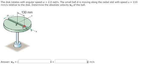 Solved The Disk Rotates With Angular Speed Omega 20