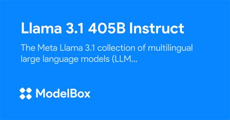 Llama 31 405b Instruct Modelbox