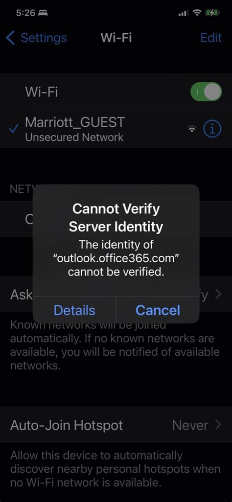 Cannot Verify Server Identiy The Identity Of Cannot Be Verified In