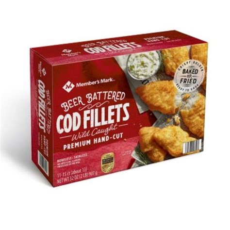 Members Mark Beer Battered Cod Fillets Frozen