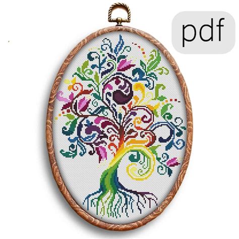 Tree Cross Stitch Etsy