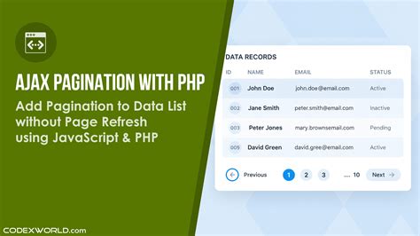 Ajax Pagination With Php And Mysql Codexworld