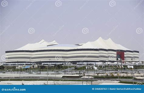Al Bayt Stadium In Doha Qatar Stock Image Image Of Tourist Soccer