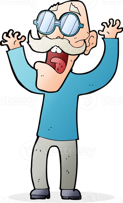 Cartoon Old Man In Glasses 44912927 Png