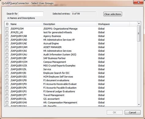 Using The Sap Query Connector Qlik Connectors Help