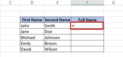 Combine First And Last Names In Excel Step By Step Guide Myexcelonline