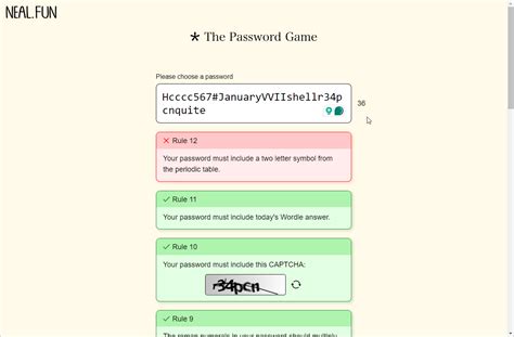 How To Beat Password Game Rule 12 Two Letter Periodic Table Symbols