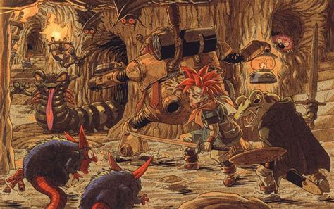 Crono And Frog In Dungeon Art Chrono Trigger Art Gallery Dragon Quest