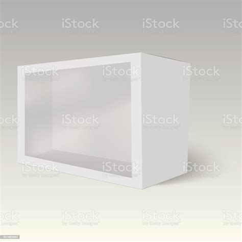 창 제품 골 판지 플라스틱 패키지 상자입니다 서식 파일 디자인에 대 한 준비를 모의 벡터 0명에 대한 스톡 벡터 아트 및 기타