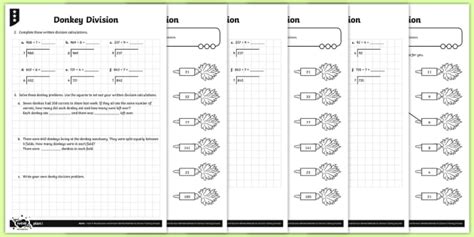 Short Division Worksheets Maths Resource Year 6