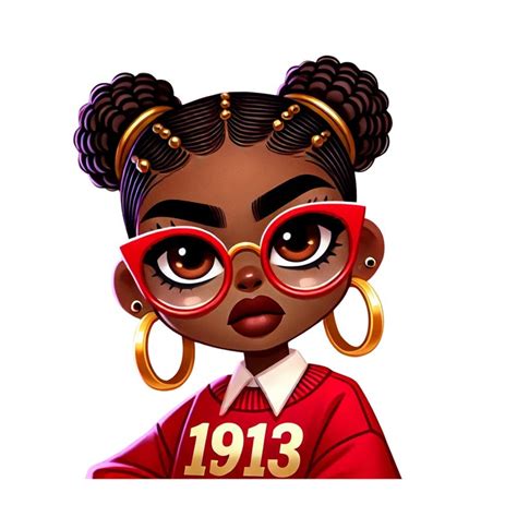 8 Png Upscaled Images Delta Sigma Theta Cartoon Like African American