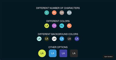 React Lettered Avatar Forked Codesandbox