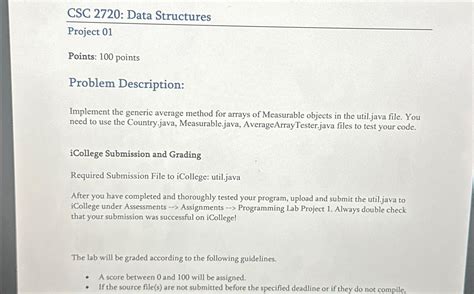 Solved Csc 2720 Data Structuresproject 01points 100