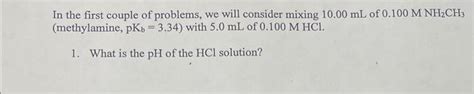 Solved In The First Couple Of Problems We Will Consider Chegg Com