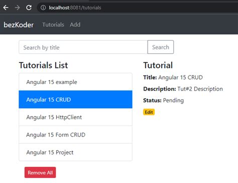 Angular 15 Example Crud App With Web Api Bezkoder