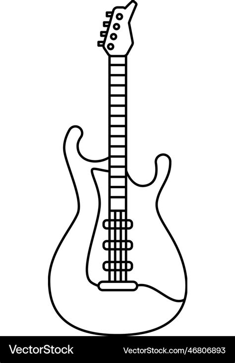 Guitar Drawing Outline Guitars Collection Acoustic Electro And Bass