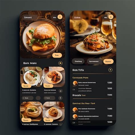 Premium Ai Image Mobile App Design Of Hospitality Restaurant