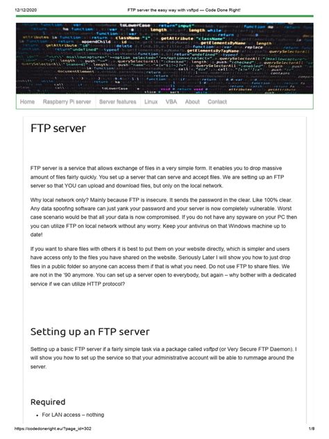 Ftp Server The Easy Way With Vsftpd — Code Done Right Pdf File