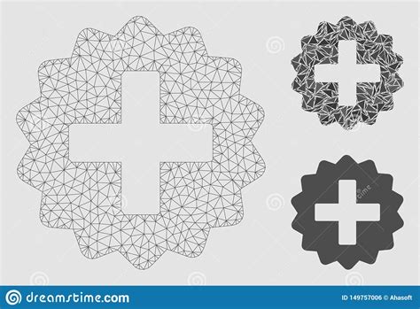 Create Vector Mesh Carcass Model And Triangle Mosaic Icon Stock Vector