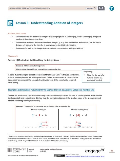 Understanding Addition Of Integers Pdf Celsius Numbers