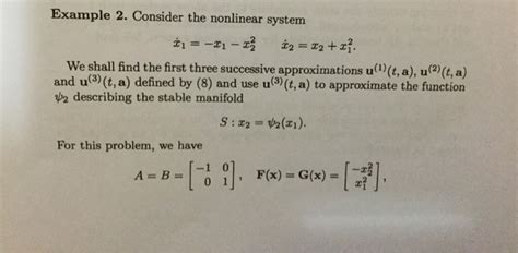 Solved Example Consider The Nonlinear System We Shall Chegg