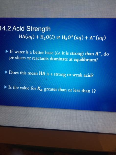 Solved If Water Is A Better Base I E It Is Strong Than Chegg Com