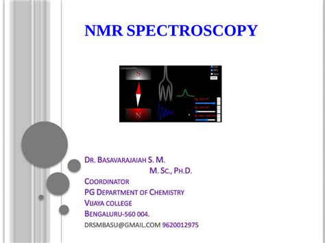 Pdf Nmr Spectroscopy Introduction Instrumentation Applications