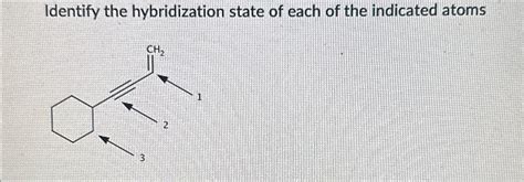 Solved Identify The Hybridization State Of Each Of The
