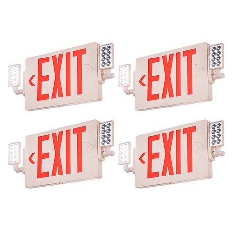 Led Exit Sign Emergency Light With Battery Backup Shelly Lighting