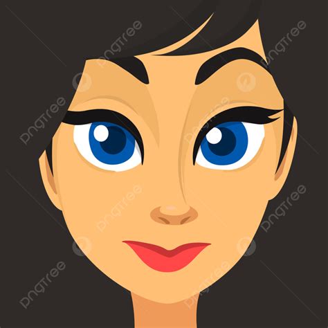 Girl Cartoon Face Vector Hd Png Images Cartoon Young Girl Face