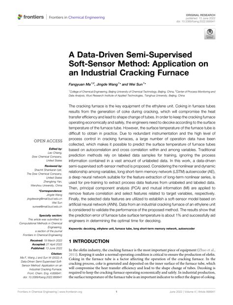 Pdf A Data Driven Semi Supervised Soft Sensor Method Application On