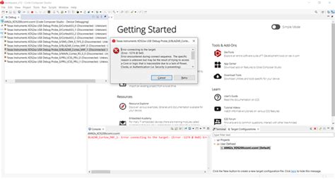 Sk Am62 Unable To Connect M4 With Xds200 Debug Probe Processors