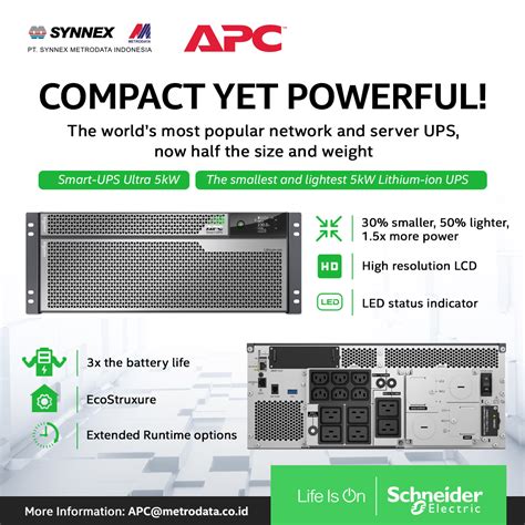 APC Smart UPS Ultra Lithium Ion Synnex Metrodata Indonesia