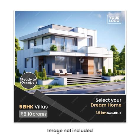 Premium Psd Villa Advertisement Post Template