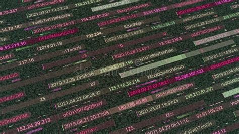 Encrypted Fast Scrolling Hacking Code Data Flow On A Display Seamless Loop Animation Stock
