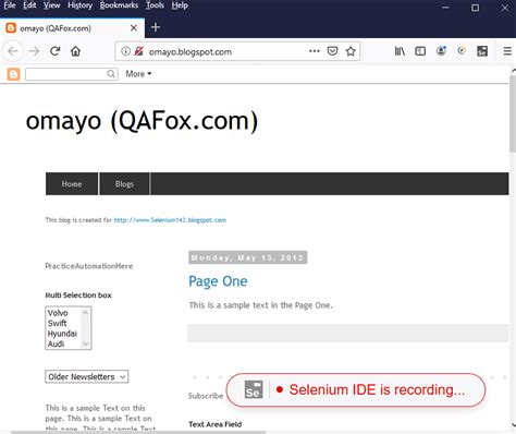 Install Launch Record And Playback Using Selenium Ide In Firefox Browser Qafox