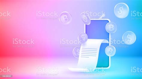 동전이있는 휴대 전화 투자 개념 복사 공간이있는 벡터 3d 배너 3차원 형태에 대한 스톡 벡터 아트 및 기타 이미지 3차원 형태 Brand Name Smart